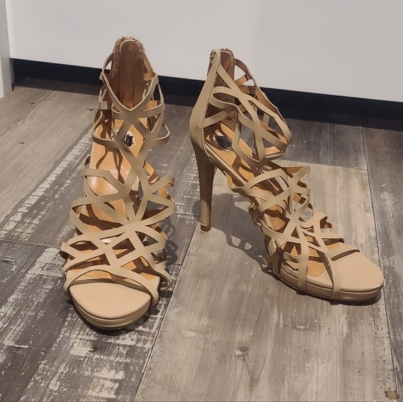 Report | Shoes | Nude Gladiator Heels | Poshmark